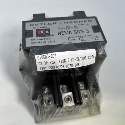 C10EN3 CH 3POLE 90AMP SIZE 3 CONTACTOR COIL (2 YEAR WARRANTY) | eBay
