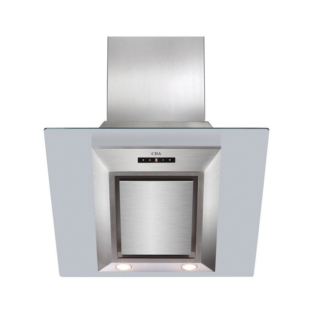 CDA EVG6SS Stainless Steel 60cm Angled Designer Cooker Hood Extractor ...