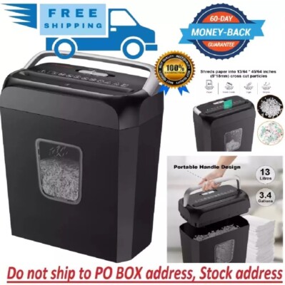 Paper Shredder Cross Cut Commerical Office 6-Sheet Cross Cut Paper ...