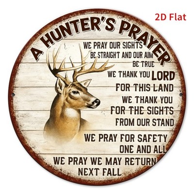 Hunter'S Prayer Deer Hunting with Prayer Tin Metal Signs Home Décor 8x8 ...