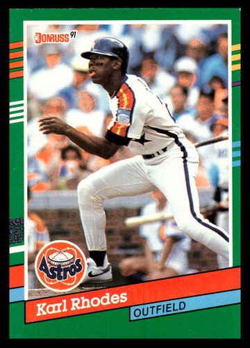 1991 Donruss Karl Rhodes #698 Houston Astros MLB Baseball Base Set | eBay