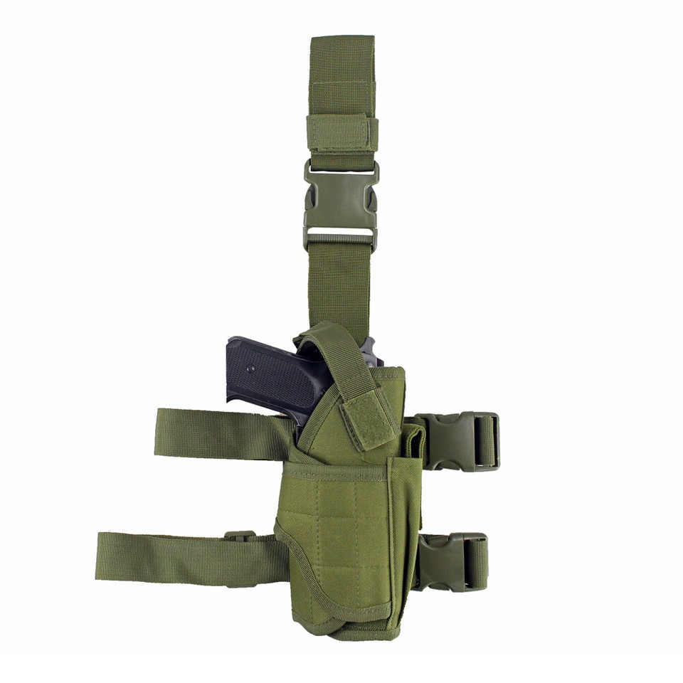 Tactical Military Drop Leg Holster Thigh Pistol Gun Pouch Right Hand ...