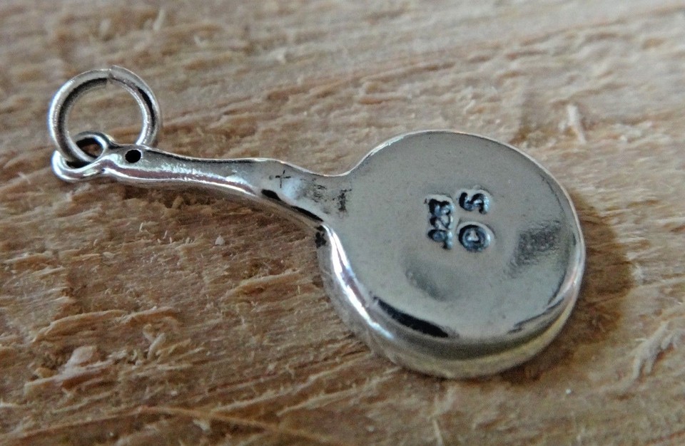 Sterling Silver 23x11mm Frying Pan Fancy Handle Charm | eBay