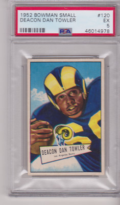 1952 Bowman Small Deacon Dan Towler Card # 120 PSA 5 Rams/WASHINGTON ...