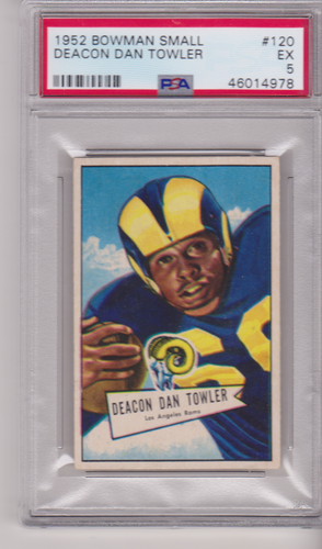 1952 Bowman Small Deacon Dan Towler Card # 120 PSA 5 Rams/WASHINGTON ...