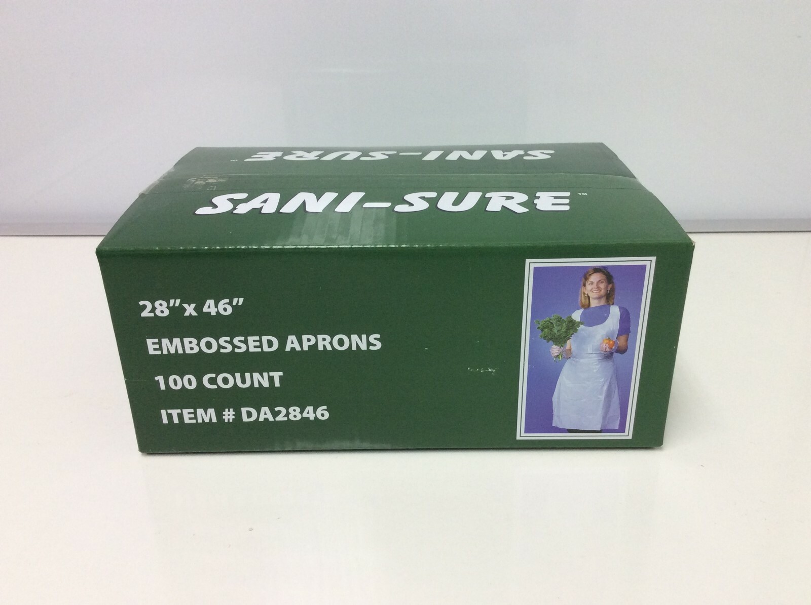 New Case of 100 Sani-Sure Disposable Kitchen Embossed Plastic Aprons ...