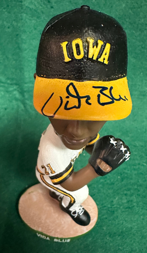 Oakland A's Signed Bobblehead Vida Blue Iowa Oaks COA Tristar RARE HOF ...
