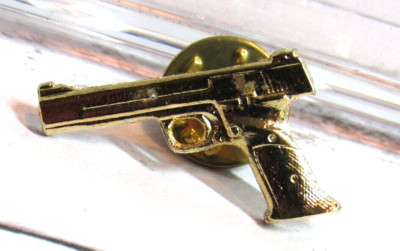 22 CALIBER AUTOMATIC PISTOL HAT PIN LAPEL PIN GOLD IN COLOR | eBay
