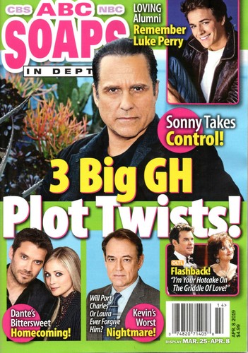 ABC Soaps In Depth Magazine April 8 2019 Maurice Benard Luke Perry Eden ...