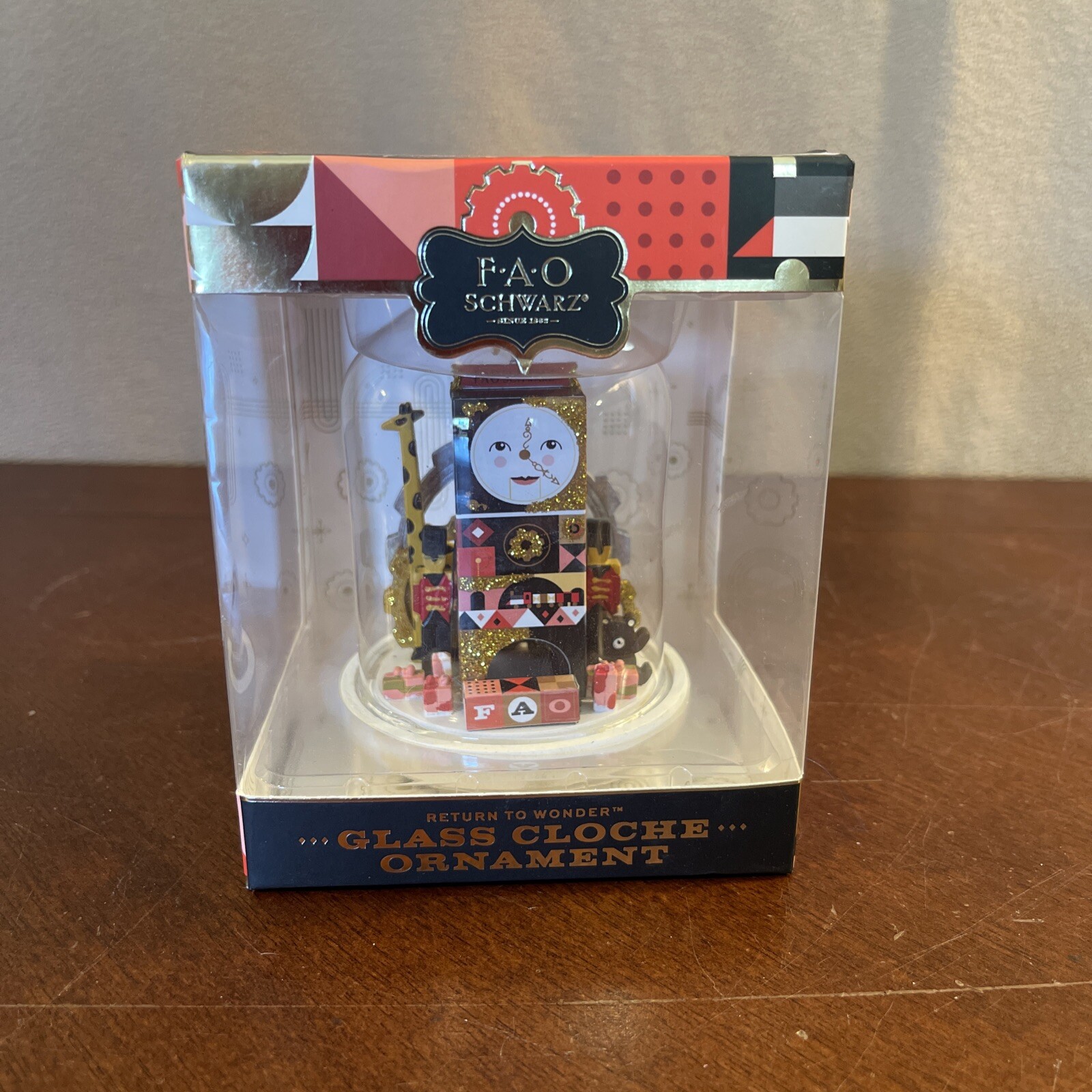 FAO Schwarz Clock Tower Ornament Return to Wonder Glass Cloche ...