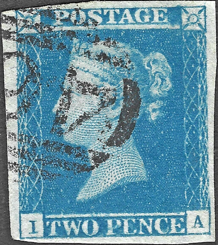 GB QV 1841 Two Penny Blue - SG14 - Plate 3 - Letters IA | eBay