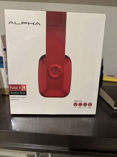 NEW Alpha Pulse X Wireless/Wired Headphones. COLORS- Red | eBay