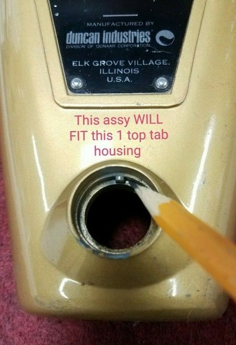 DUNCAN MODEL 60 PARKING METER COMPLETE COIN DR LOCK ASSY MATCHING BELL ...