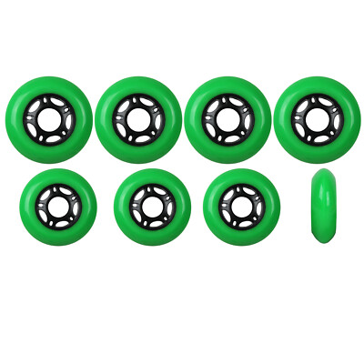 Outdoor Inline Skate Wheels 72mm / 80mm 89A Green HILO SET Rollerblade ...