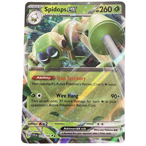 Spidops EX Pokemon Card 019/198 RR DOUBLE RARE NM Near Mint Obsidian ...