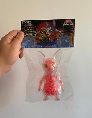 RED HOT STYLE Hairless Cat Hyaline Skeleton Luminous Ver. Red Sofubi Toy | eBay