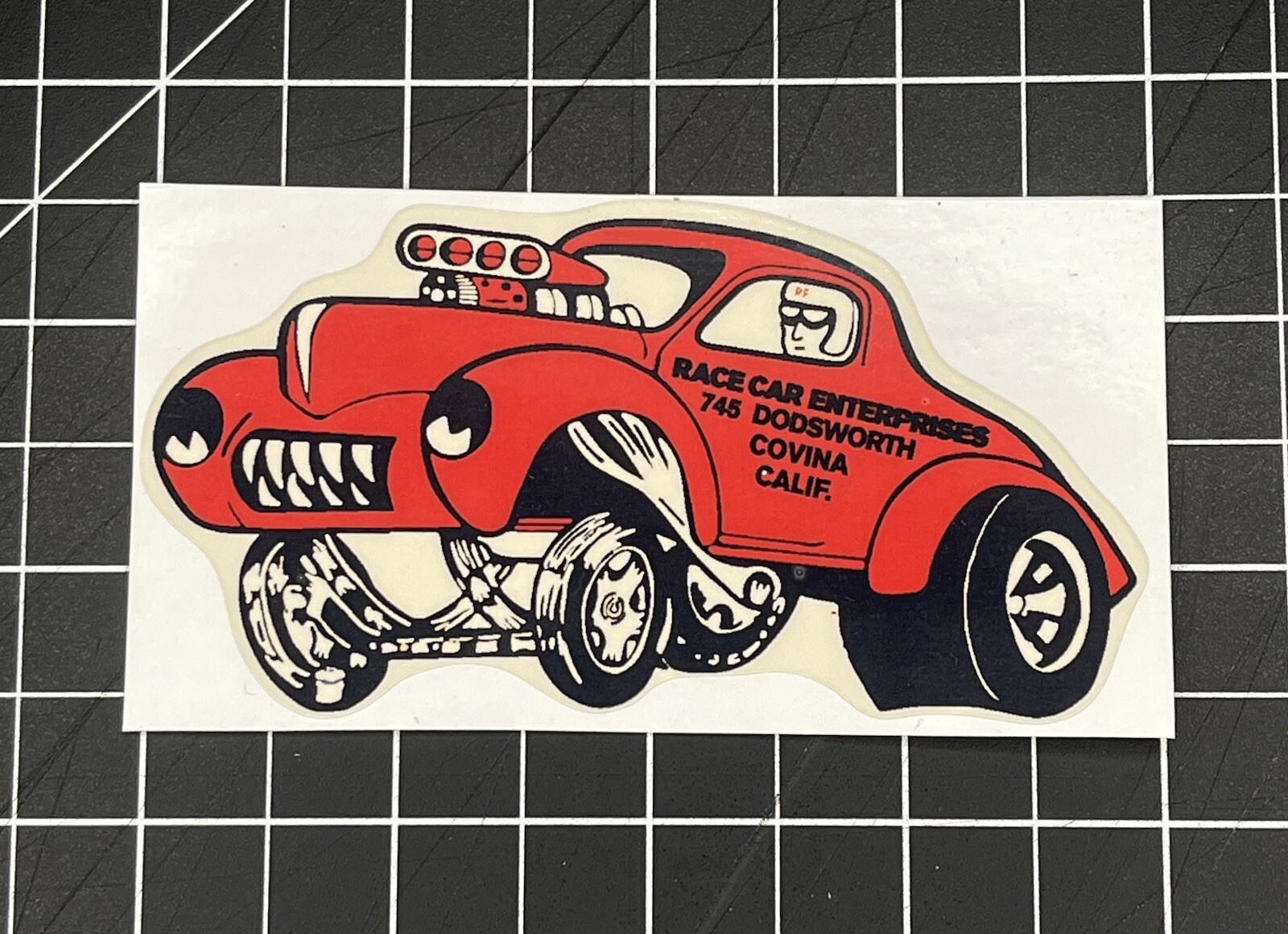 NEW RACE CAR ENTERPRISES Covina, Calif. Vintage 60’s Racing Vinyl Decal ...