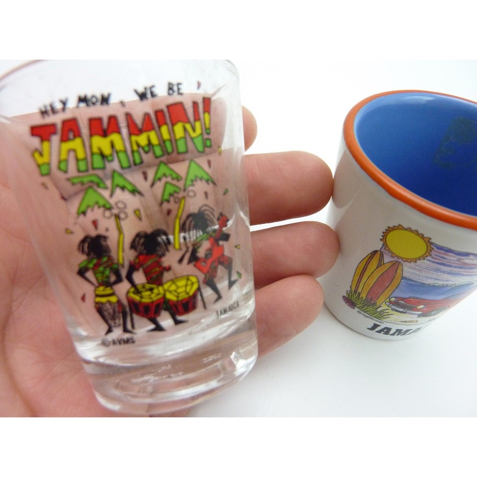 Jamaica Souvenir Shot Glass Vintage Nineties Hey Mon, We Be Jammin ...