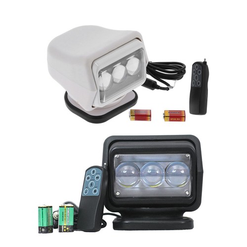 60W Marine LED Searchlight Waterproof 6500 LM Boat Remote Control ...