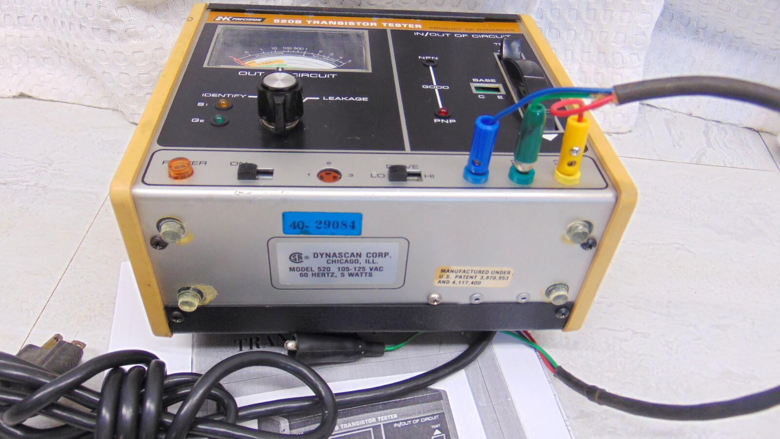 Bk B&k Precision 520B Transistor Tester for sale online | eBay