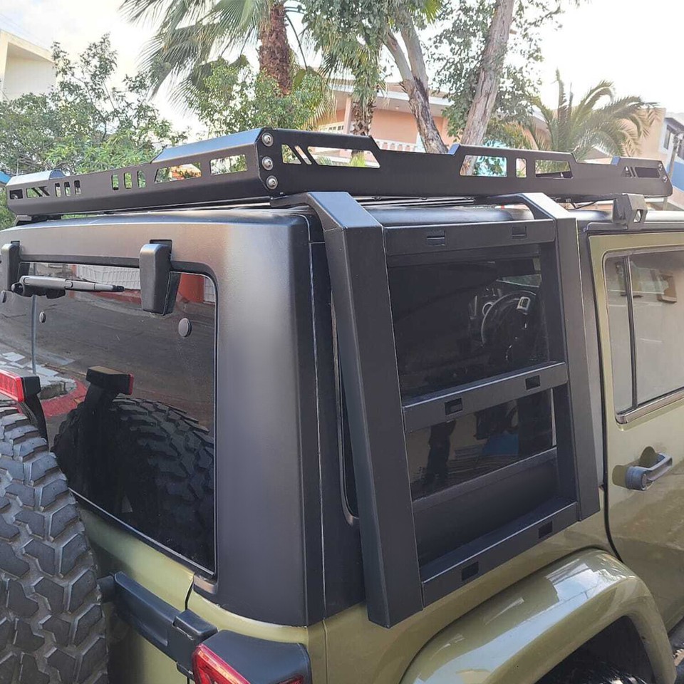 Roof Rack Cargo Carrier Luggage W/ 2 Ladders For Jeep Wrangler JK 4 ...