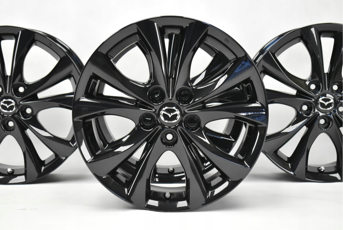 White Mazda 3 2014 Black Rims Alloy Wheel 7 X 18" Design 160A