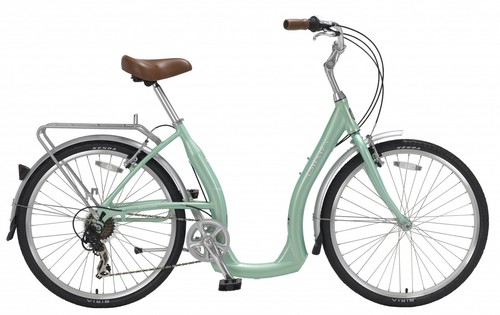 Biria Easy Boarding 7 Speed Step Through Cruiser Bicycle, Aqua Green ...