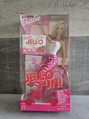 2001 Jell-O Fun Barbie Doll w/ Gelatin Mold & Jell-O Gelatin Mattel ...
