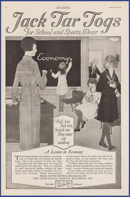 Vintage 1920 JACK TAR TOGS School Sports Wear Children's Fashion 20's ...