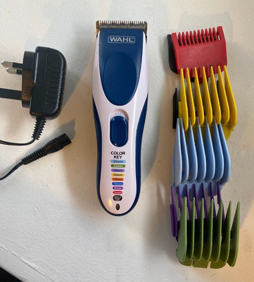 WAHL Adjustable MC 3 Color Key Hair Clippers Trimmer + GUARDS - UK Plug ...