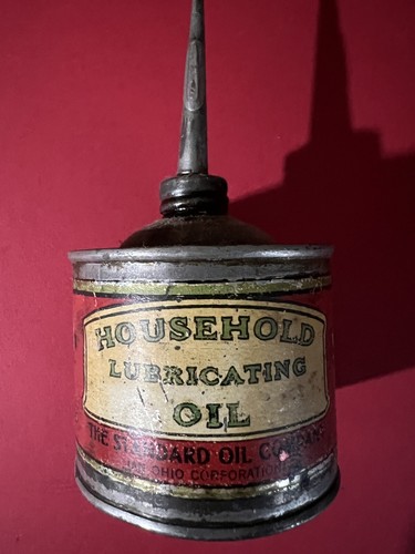 Antique Standard Oil Co. Household Lubricant 4 Oz Cone Top Oiler Can | eBay