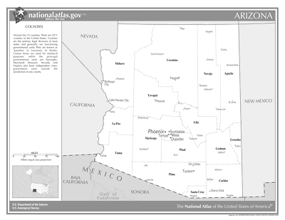 Arizona Map With Cities And Counties