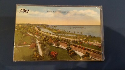 AB01 TRAIN POSTCARD JUNEAU PARK MILWAUKEE WI NORTHWESTERN CHICAGO ...