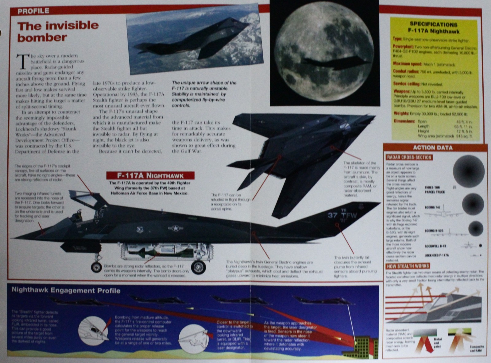 Lockheed F-117 Nighthawk Picture Brochure Pamphlet Out of Print Spec ...