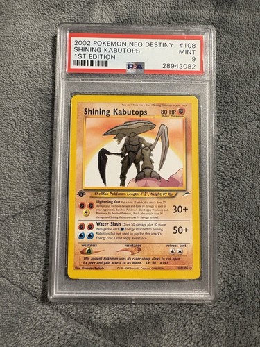Pokemon Shining Kabutops Neo Destiny 1st Edition Secret Rare Holo #108 ...