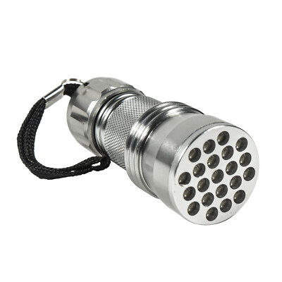 HQRP 21 LED 385 nM Ultra Violet LIGHT Blacklight Flashlight for Money ...