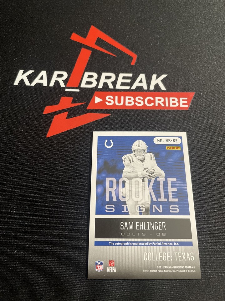 2021 Panini Illusions Sam Ehlinger Orange Rookie Signs Auto #RS-SE ...