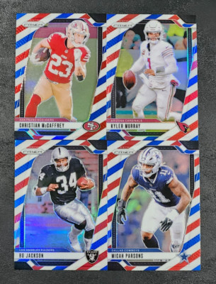 2024 Prizm Football RED WHITE BLUE (RWB) PRIZMS 1-250 You Pick the Card ...
