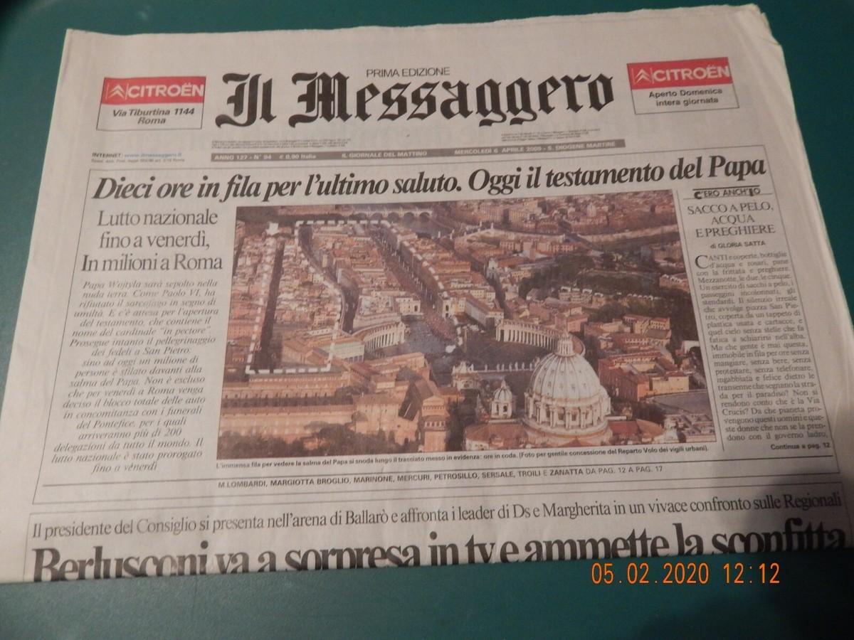 Newspaper Rome Italy Italian Language And Visual Communication.