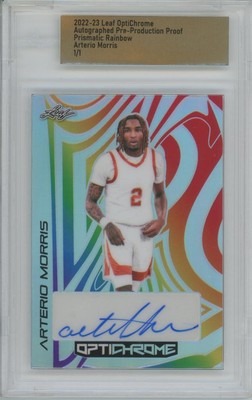 2022 Leaf Optichrome Proof Prismatic Rainbow Arterio Morris 1/1 Auto RC ...
