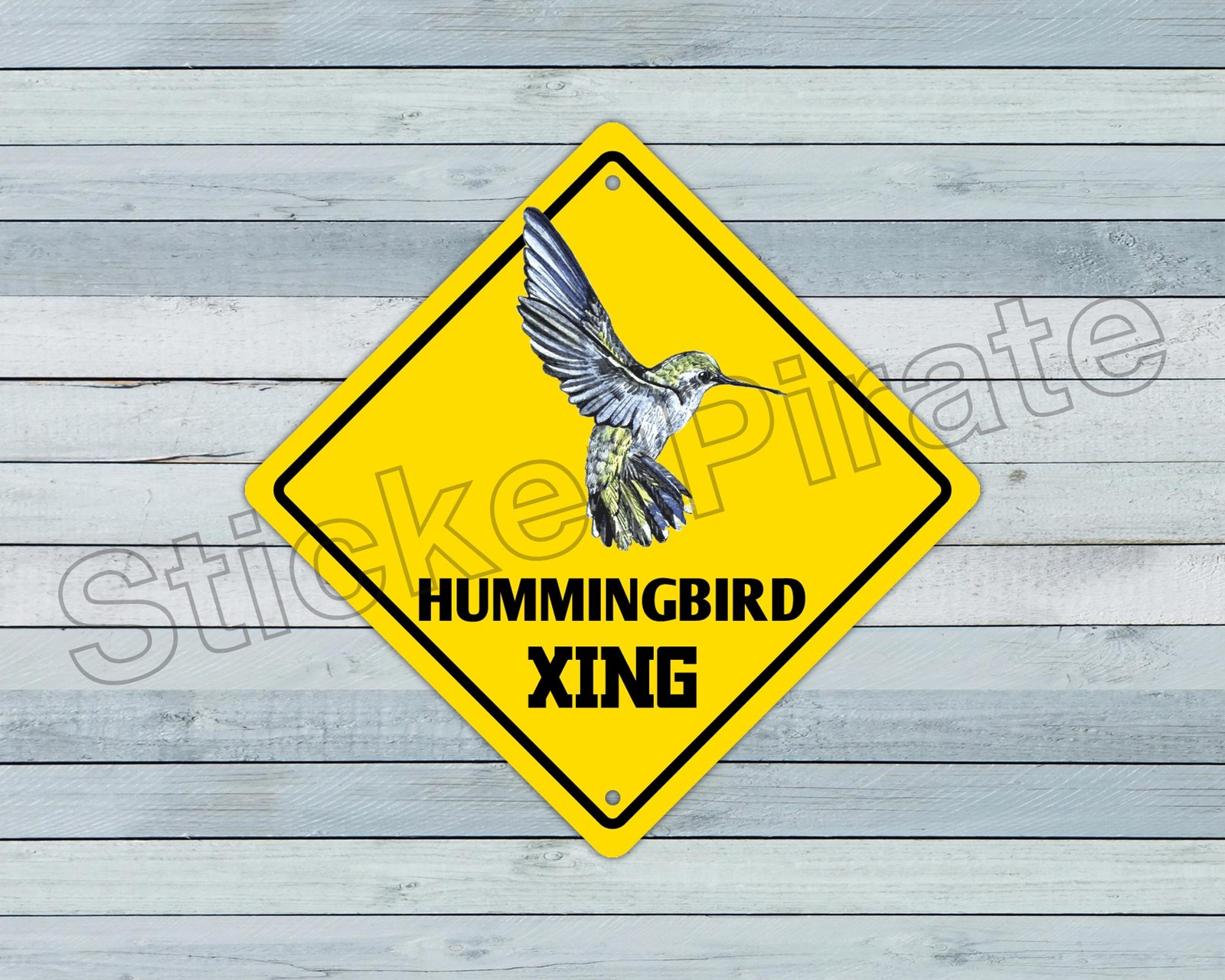 *Aluminum* Hummingbird Crossing Funny Metal Novelty Sign 12"x12" | eBay