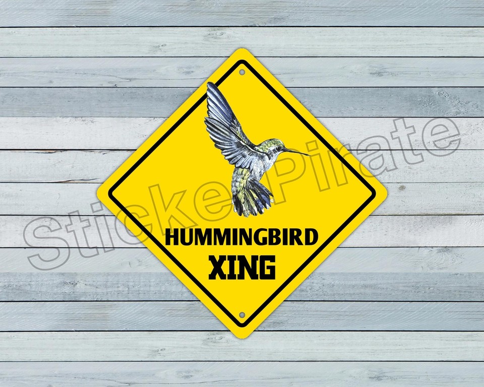 *Aluminum* Hummingbird Crossing Funny Metal Novelty Sign 12"x12" | eBay