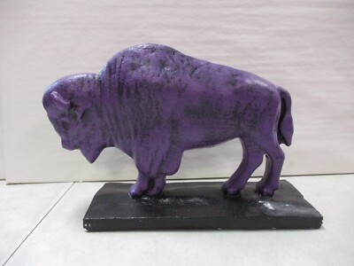 Large Resin Buffalo Bison Figurine Purple | eBay