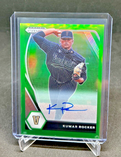2021 Panini Prizm Draft KUMAR ROCKER RC Neon Green Prizm AUTO 03/23 ...