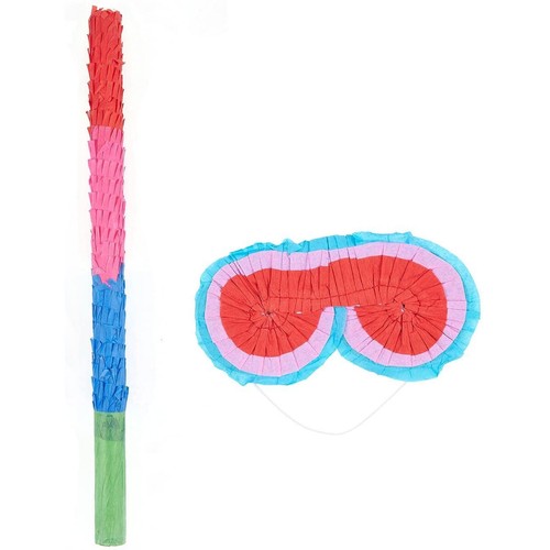 Pinata Stick and Blindfold Set, Fiesta Party Supplies, Mexican Birthday ...