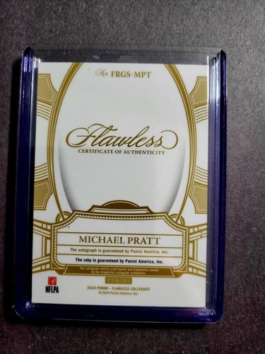 2024 Flawless Michael Pratt Ruby Gem Rookie Autograph Auto RC #/20 | eBay