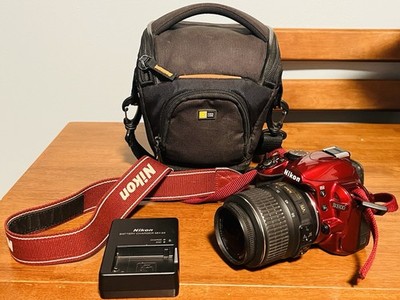 Nikon D3100 14.2MP DSLR Camera Red Kit AF-S DX VR 18-55mm Lens Tested ...