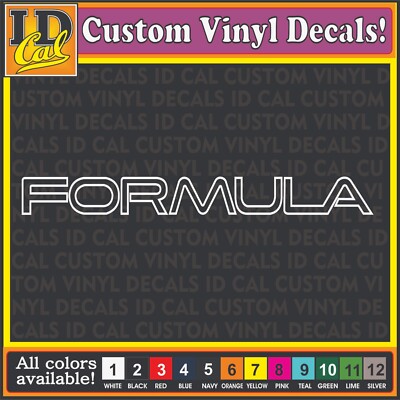 Formula pontiac Firebird fiero WINDOW STICKER VINYL DECAL | eBay