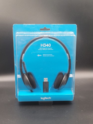 Logitech H340 USB Computer PC Headset w/Noise Cancelling Microphone New ...