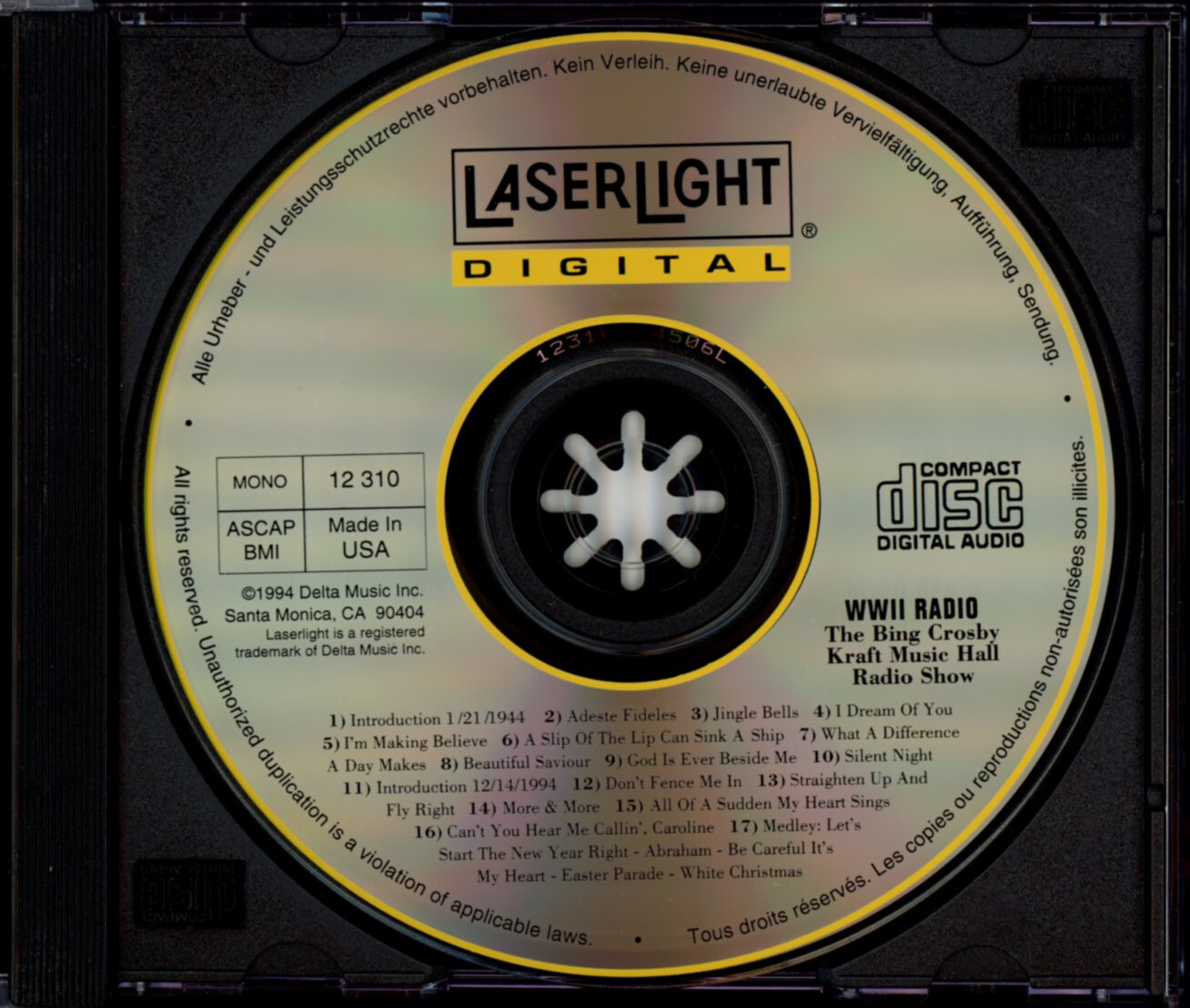 Bing Crosby - WWII Radio Christmas Shows CD | eBay